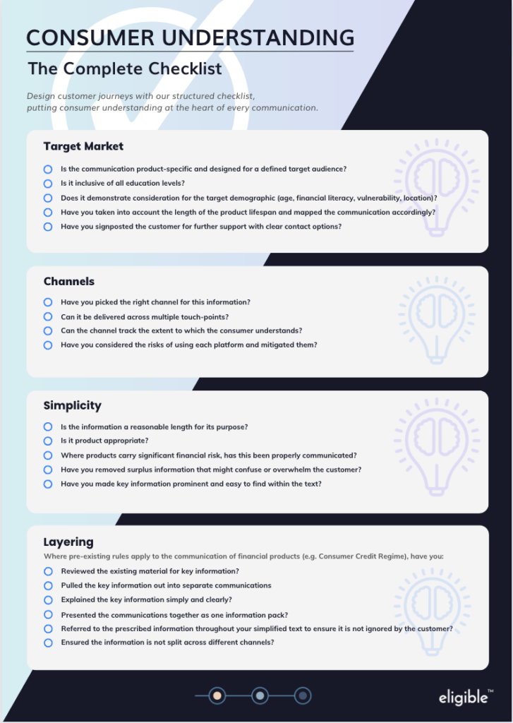 The Consumer Understanding Checklist - eligible.ai